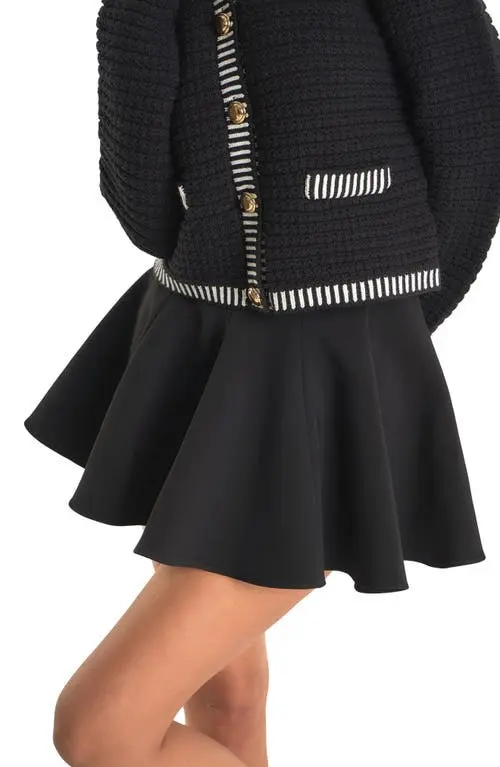 Endless Rose Circle Pleated Mini Skirt - Black