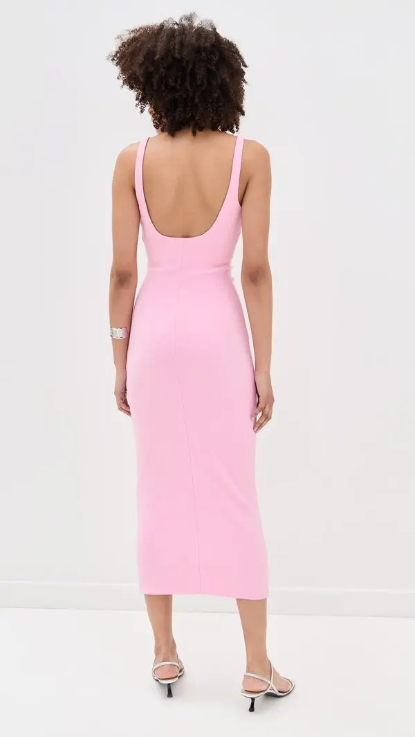 knee length dresses for ladies Bec & Bridge Karina Tuck Midi Tangerine Size 12 – Rent For An Event main image 0