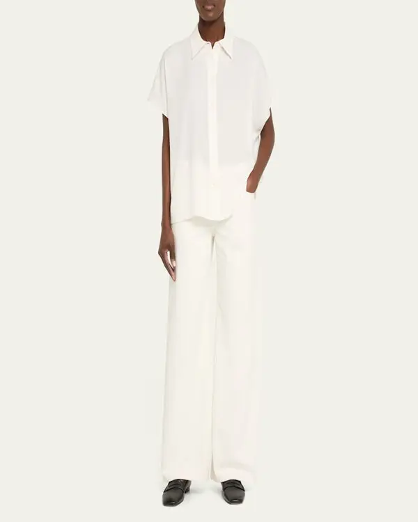 Lafayette 148 New York Silk Georgette Blouse