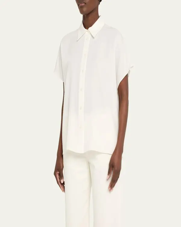 Lafayette 148 New York Silk Georgette Blouse