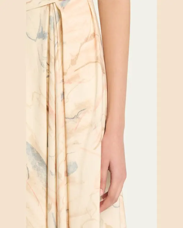 Lafayette 148 New York Draped-front Asymmetric Dress