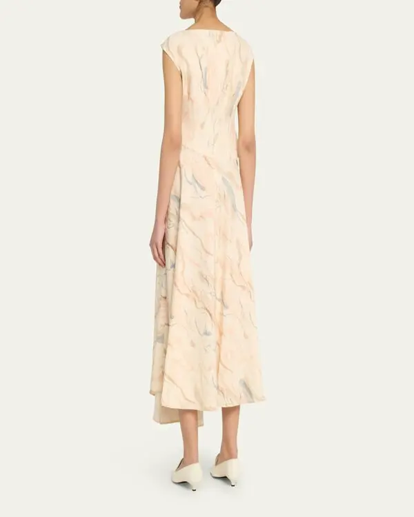 Lafayette 148 New York Draped-front Asymmetric Dress