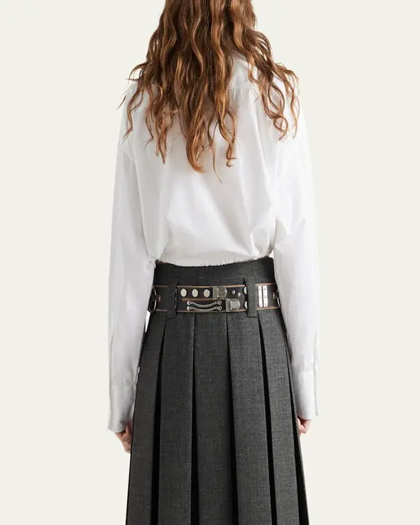Prada Drawstring Poplin Shirt - Bianco