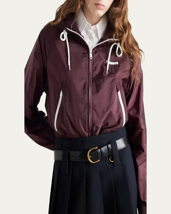 Prada Hooded Zip-up Jacket