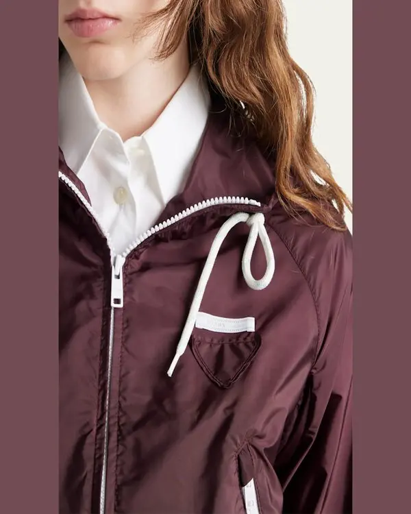 Prada Hooded Zip-up Jacket
