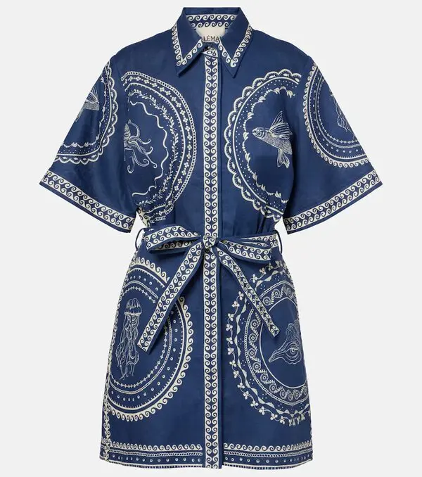 ALEMAIS Oceane Linen Minidress