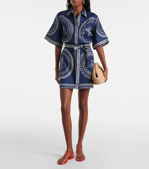 ALEMAIS Oceane Linen Minidress