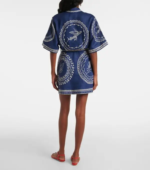ALEMAIS Oceane Linen Minidress