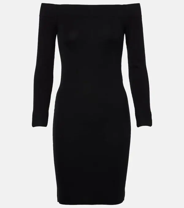 TOM FORD Off-shoulder Cashmere And Silk Minidress