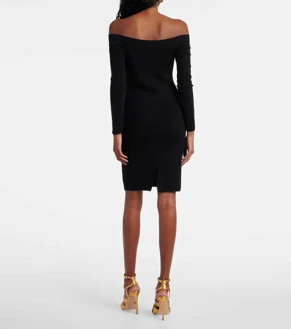 TOM FORD Off-shoulder Cashmere And Silk Minidress