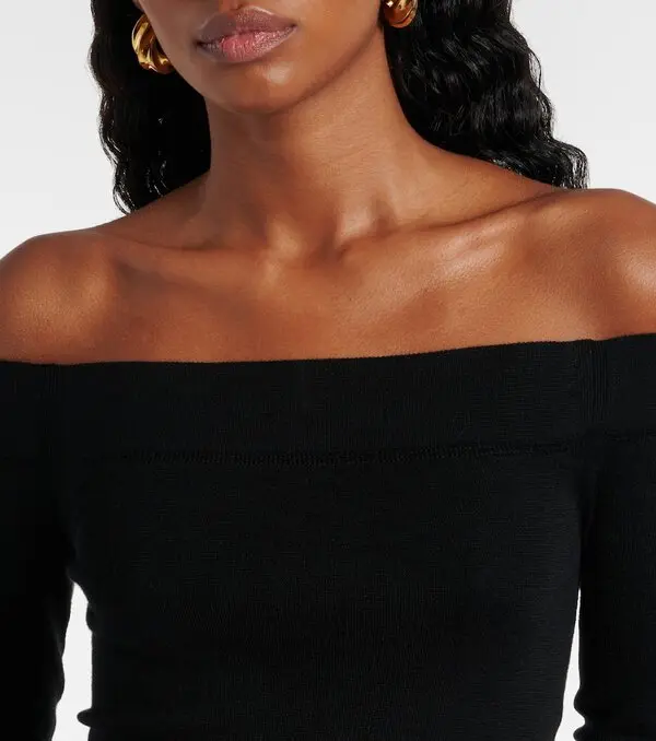 TOM FORD Off-shoulder Cashmere And Silk Minidress