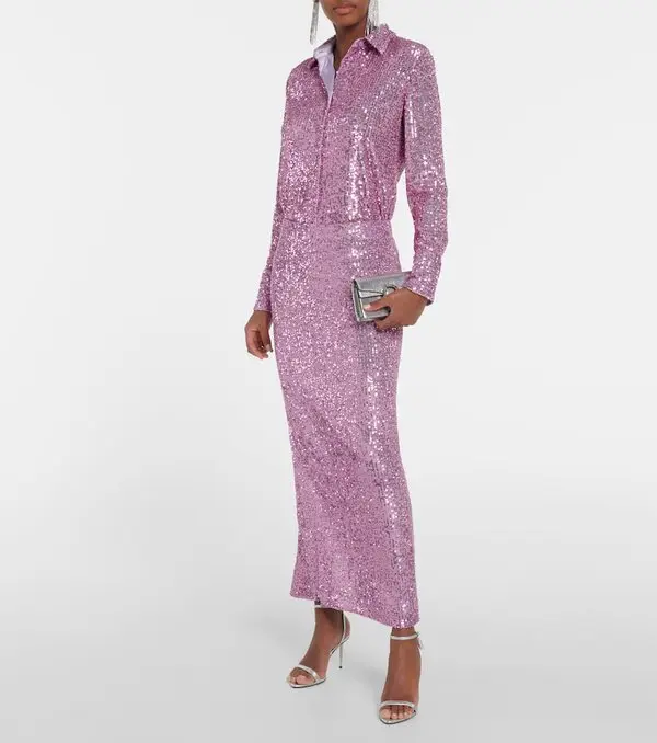 TOM FORD Sequin-embellished Maxi Skirt - Black