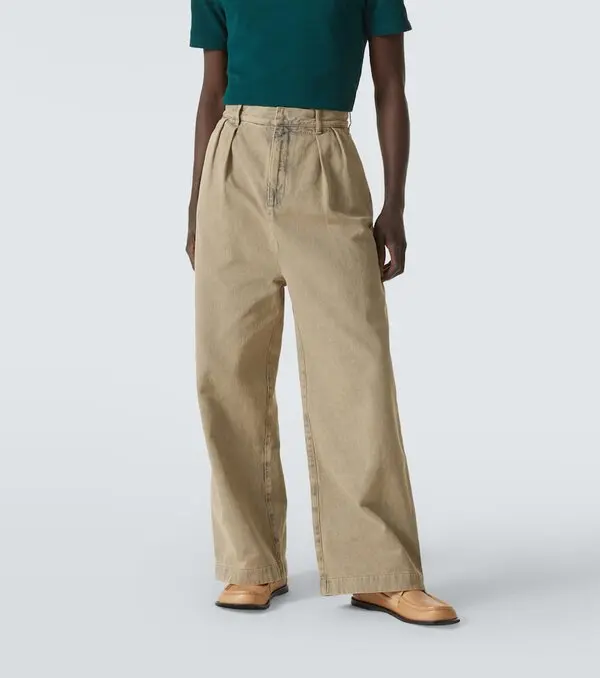 Loewe Pleated Wide-leg Jeans
