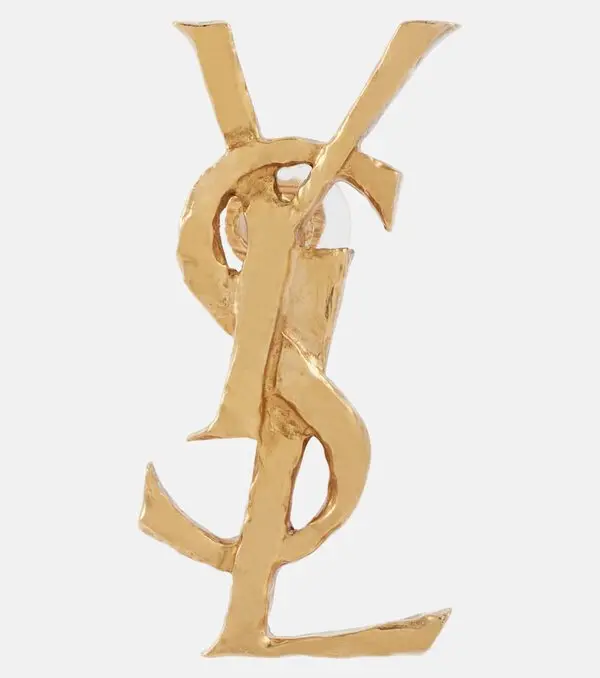 Saint Laurent Cassandre Clip-on Single Earring - Gold