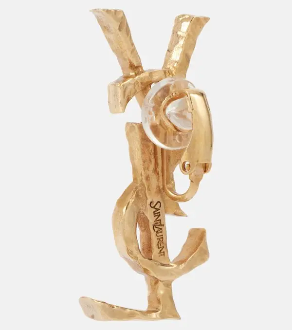 Saint Laurent Cassandre Clip-on Single Earring - Gold