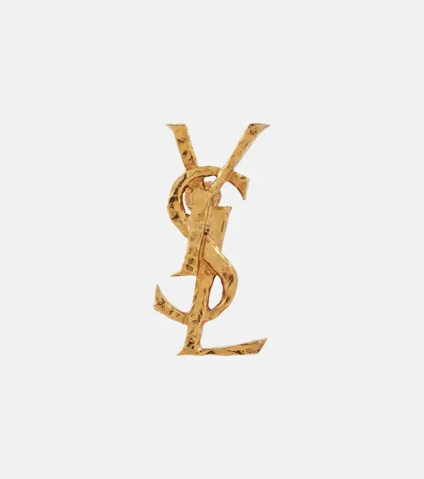 Saint Laurent Cassandre Clip-on Single Earring - Gold