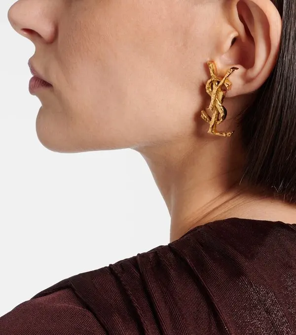 Saint Laurent Cassandre Clip-on Single Earring - Gold