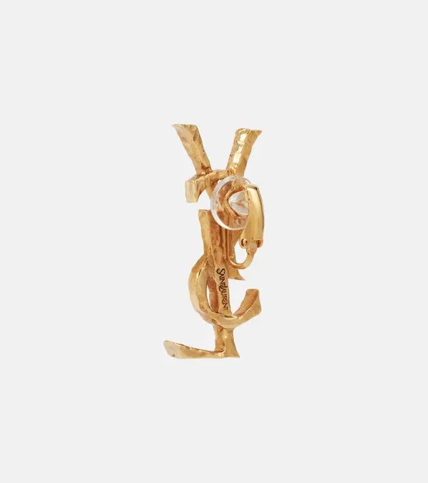 Saint Laurent Cassandre Clip-on Single Earring - Gold