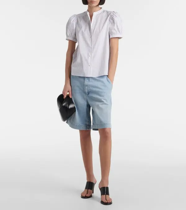 FRAME The Trouser Denim Bermuda Shorts