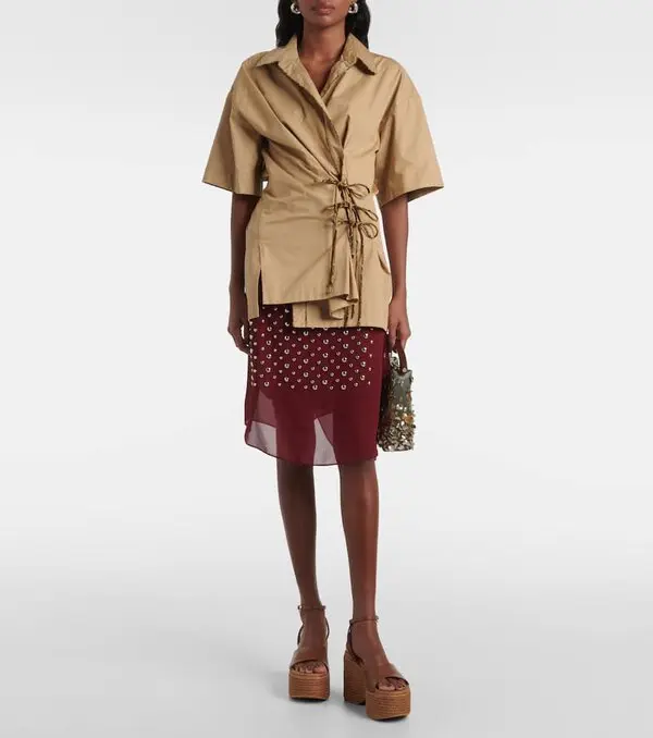 GIANVITO ROSSI Leather Platform Espadrilles - Brown
