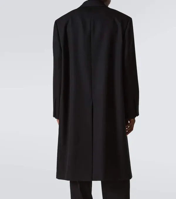 JIL SANDER Silk-trimmed Wool Coat
