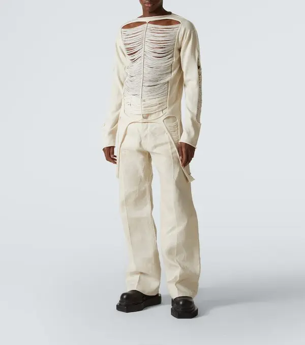 Rick Owens Distressed Wool Sweater