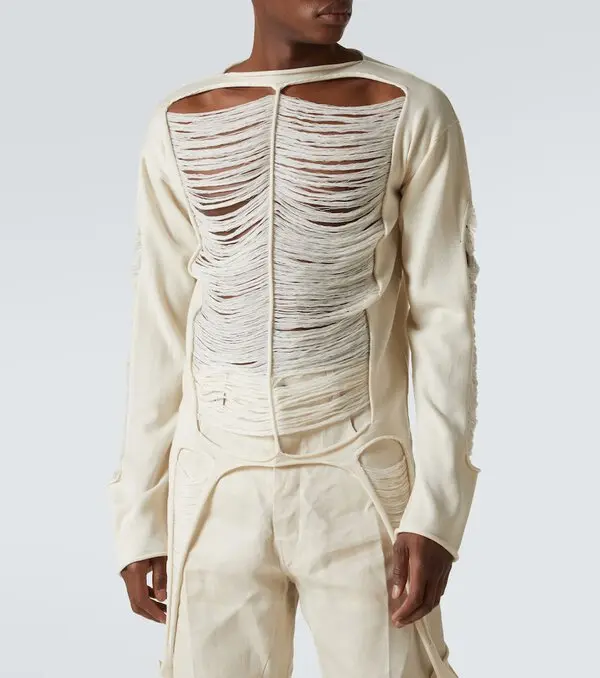 Rick Owens Distressed Wool Sweater