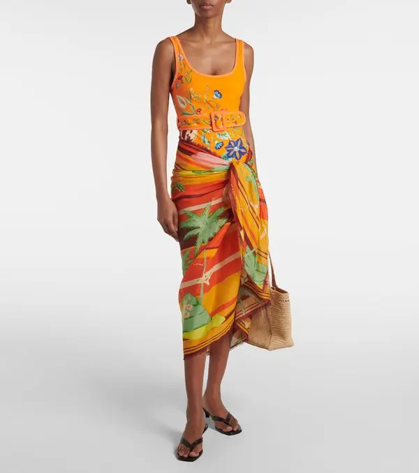 ALEMAIS Alémais Palm Island Cotton Beach Cover-up