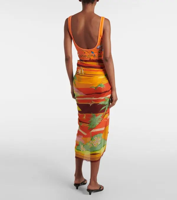 ALEMAIS Alémais Palm Island Cotton Beach Cover-up