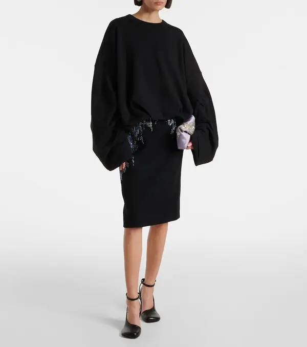 Dries Van Noten Cotton Sweatshirt - Black