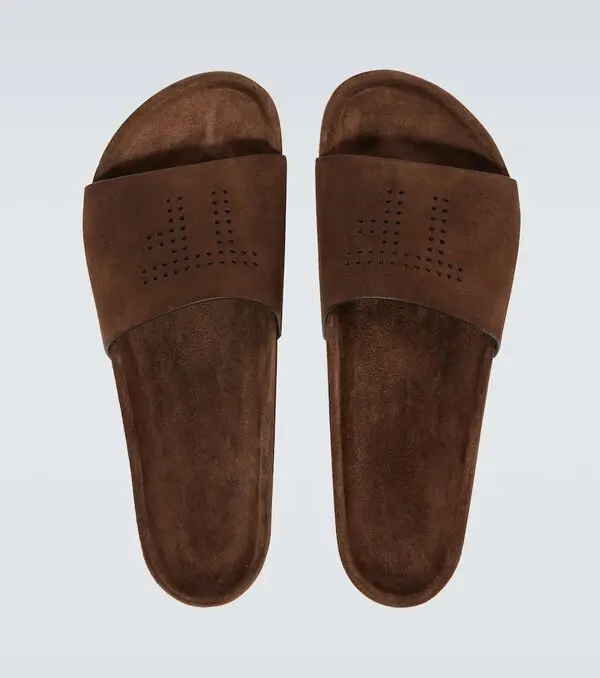 TOM FORD Harris Suede Slides - Brown