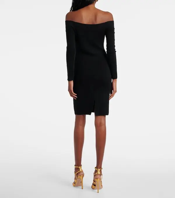 TOM FORD Off-shoulder Cashmere And Silk Minidress