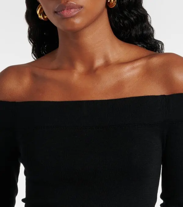 TOM FORD Off-shoulder Cashmere And Silk Minidress