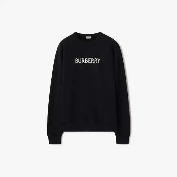 Burberry Logo Cotton Sweatshirt - Black