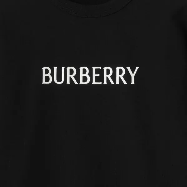 Burberry Logo Cotton Sweatshirt - Black