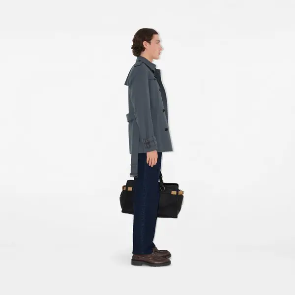 Burberry Short Gabardine Trench Coat