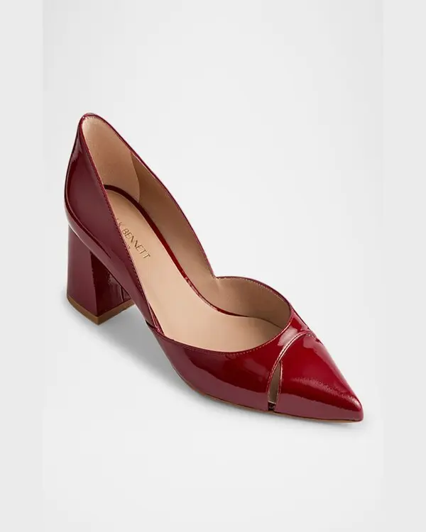 Lk Bennett Cecile Suede Pumps Red Editorialist