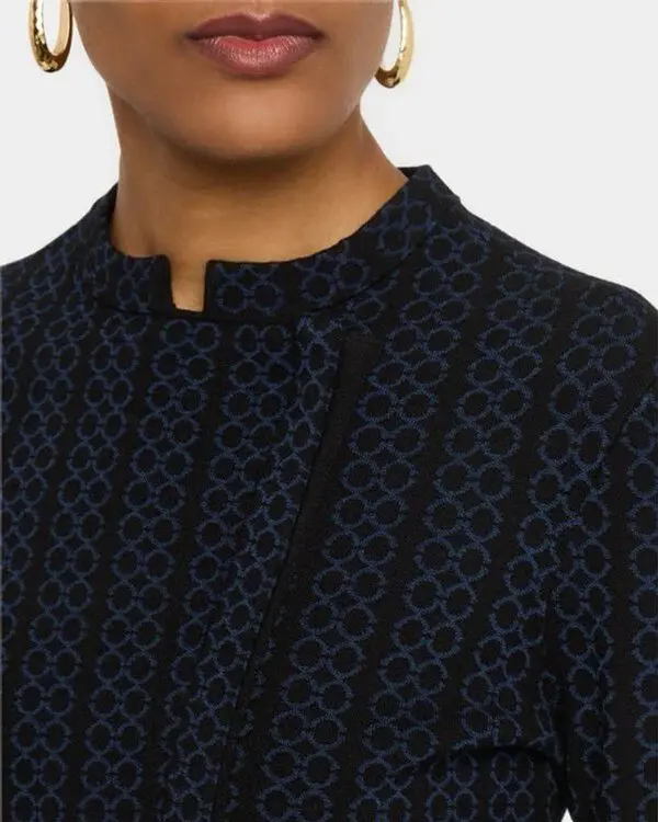 Emporio Armani Geometric Knit Jersey Jacket - Black