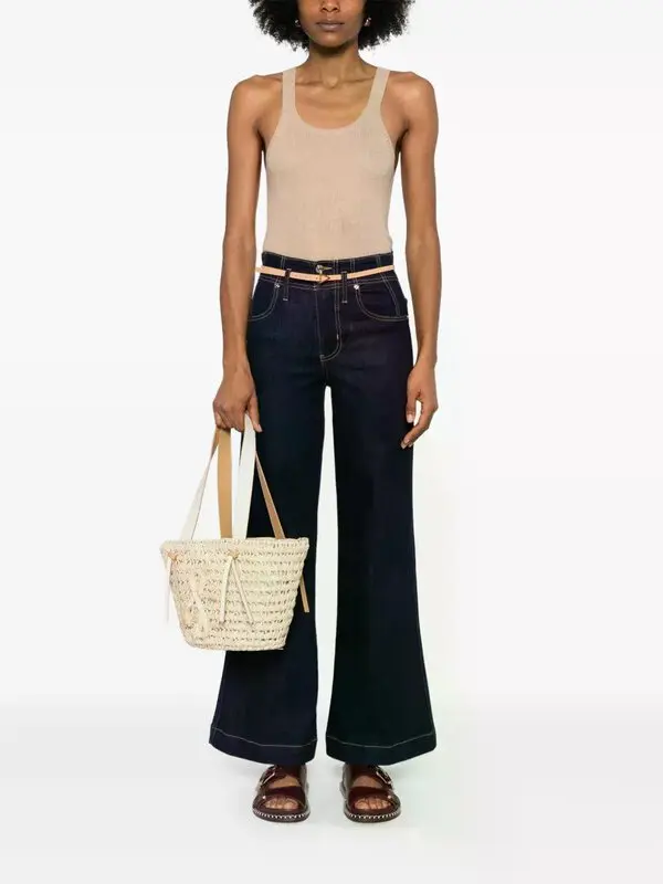Alanui Ribbed Tank Top - Neutrals
