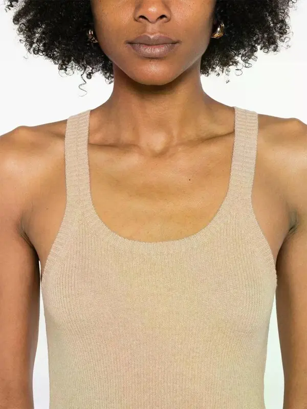 Alanui Ribbed Tank Top - Neutrals
