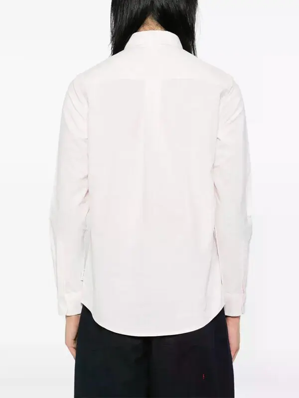 AGNES B. Dinosaur-embroidered Striped Shirt
