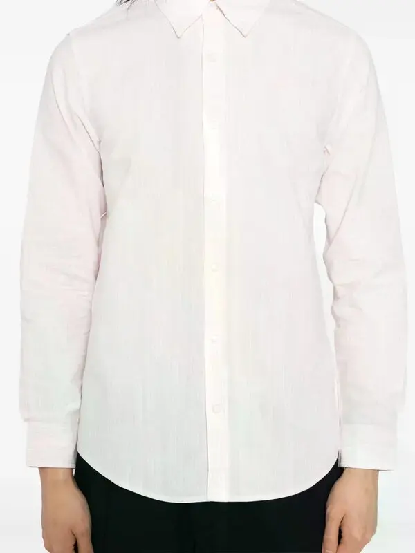 AGNES B. Dinosaur-embroidered Striped Shirt