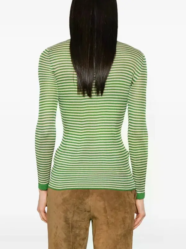 Valentino Garavani Striped Sweater - Green
