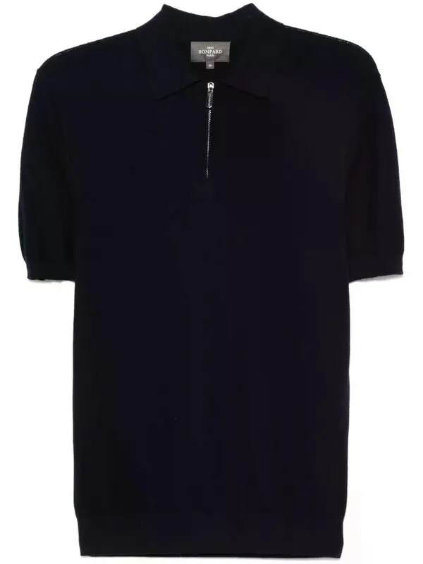 Eric Bompard Zip-up Piqué Polo Shirt