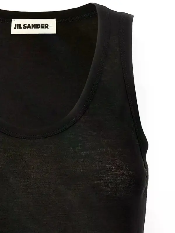 JIL SANDER Scoop-neck Tank Top - Black
