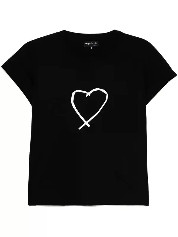 AGNES B. Graphic-print T-shirt - Black