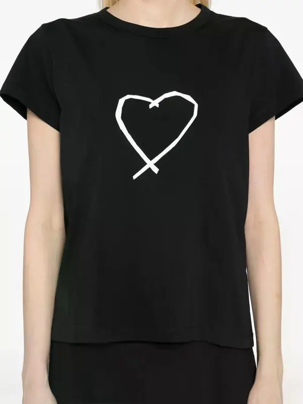 AGNES B. Graphic-print T-shirt - Black