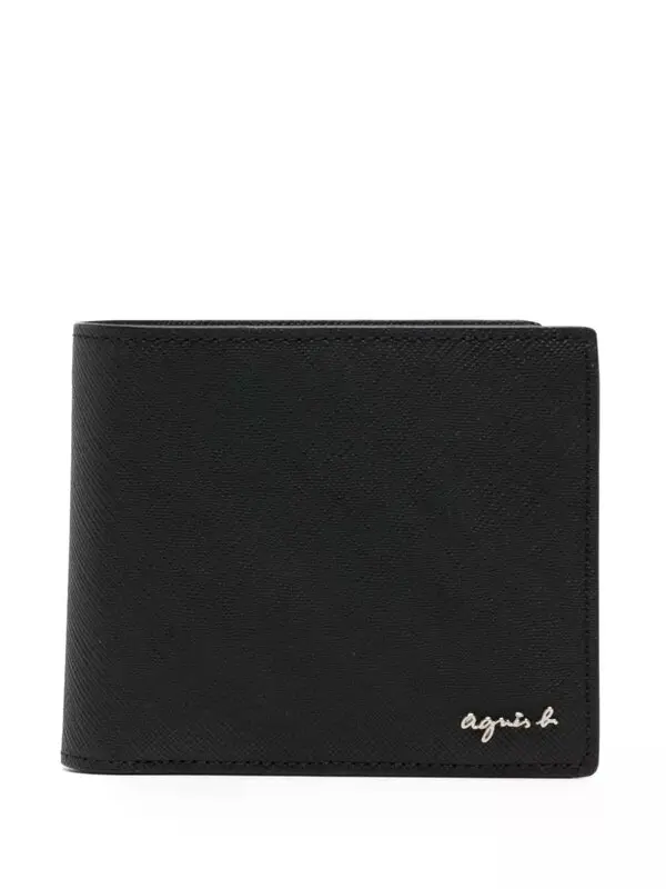 AGNES B. Leather Wallet - Black