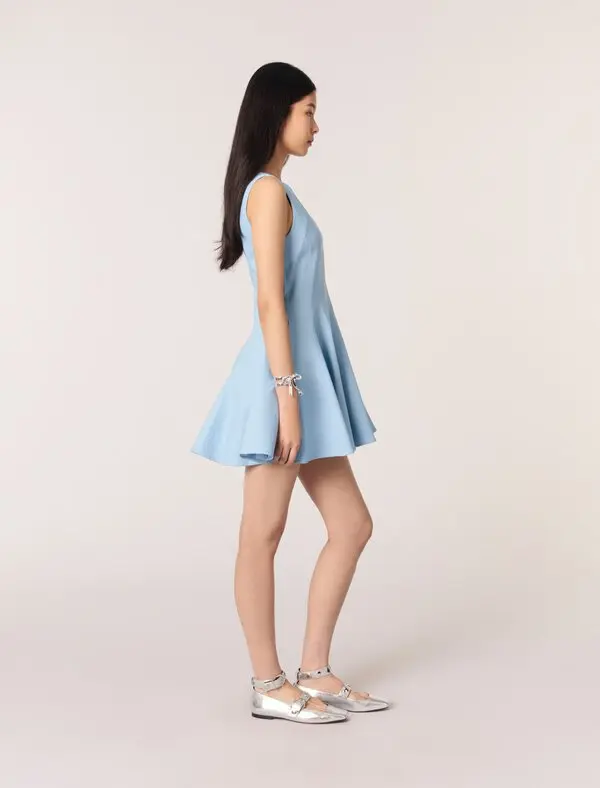 Maje Cotton Mini Flared Dress