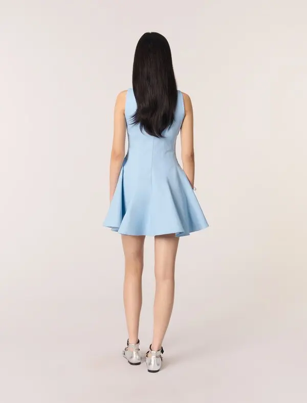 Maje Cotton Mini Flared Dress
